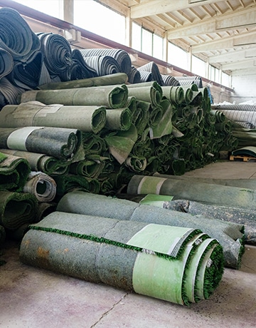 Synthetic turf recycling plant | patent process used artificial grass